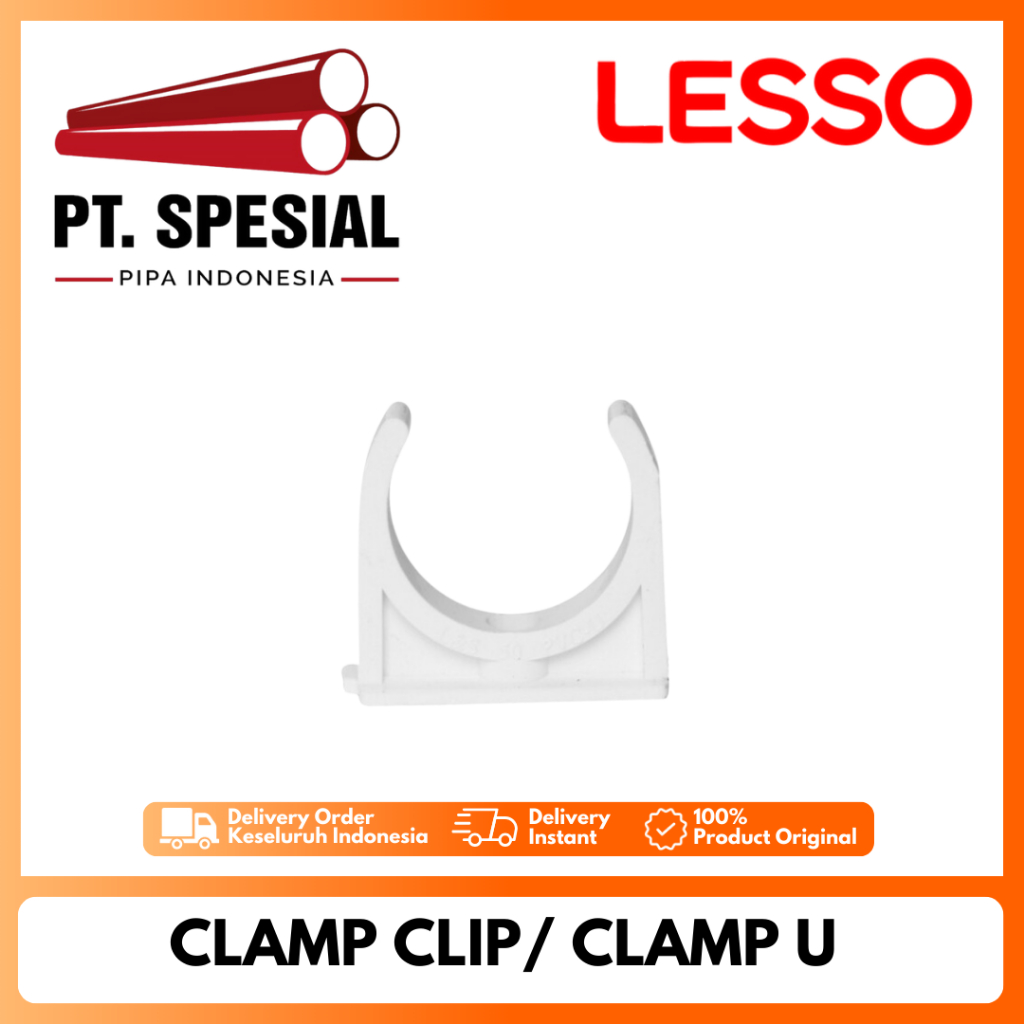 Jual Clamp Pipa Conduit Lesso / Clamp U Lesso / Klem Jepit U Conduit ...