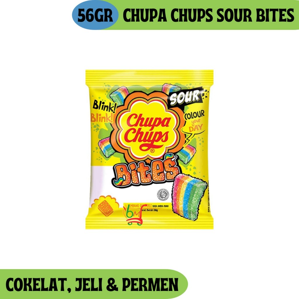 Jual Chupa Chups Bites Colour Your Day Rasa Manis Asem | Shopee Indonesia