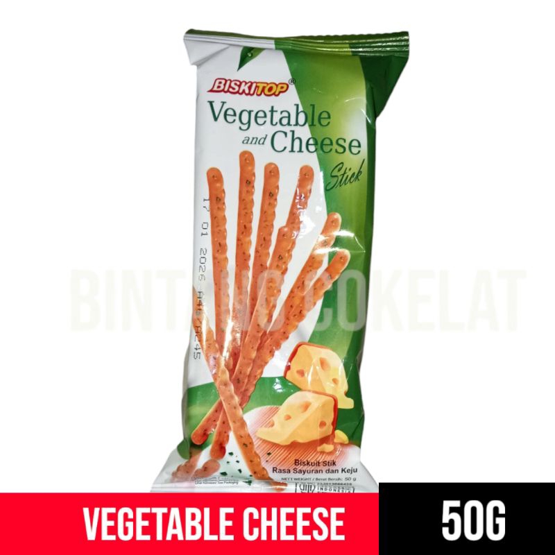 Jual biskitop vegetable and cheese stick satuan 50g -60g cemilan ...