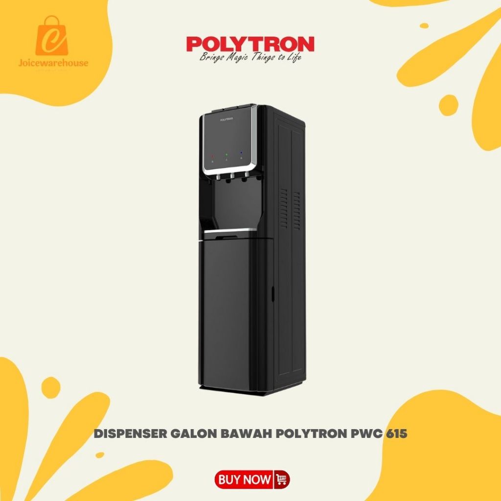 Jual DISPENSER GALON BAWAH POLYTRON PWC 615 KOMPRESSOR | Shopee Indonesia