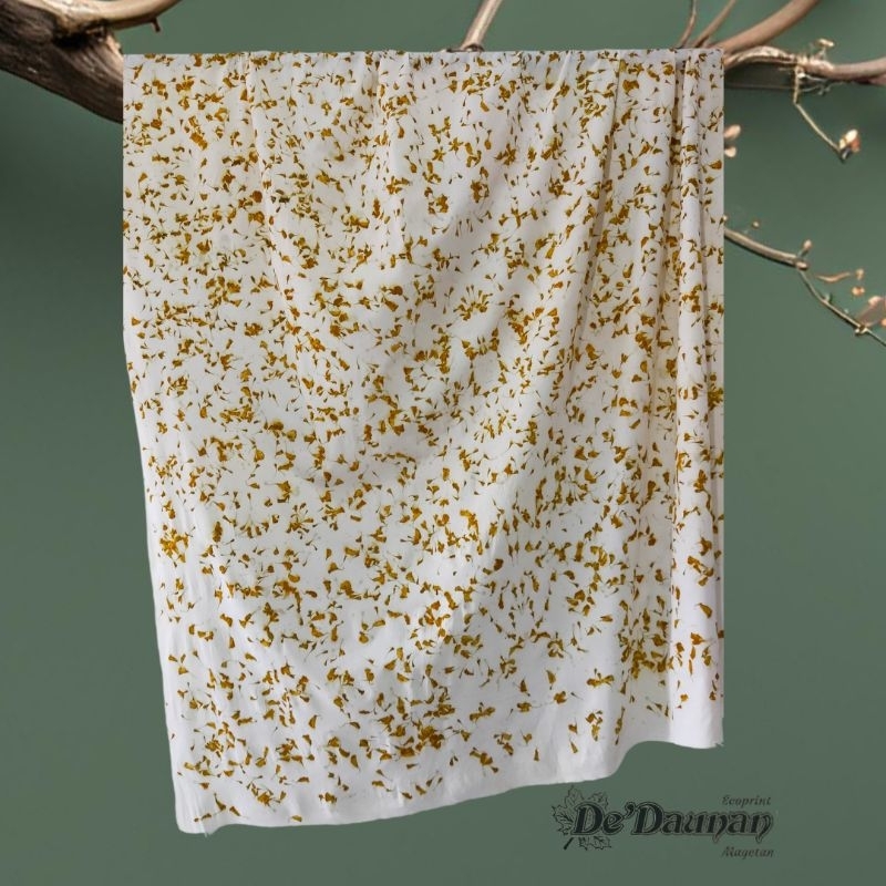 Jual kain ecoprint batik linen warna alam motif cetak daun original ...