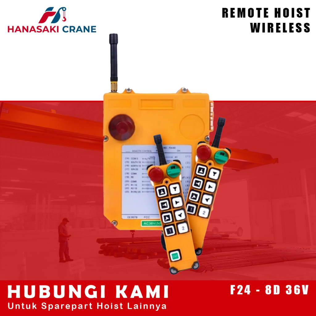 Jual Telecrane F24 Remote Wireless Hoist Crane Push Button | Shopee ...