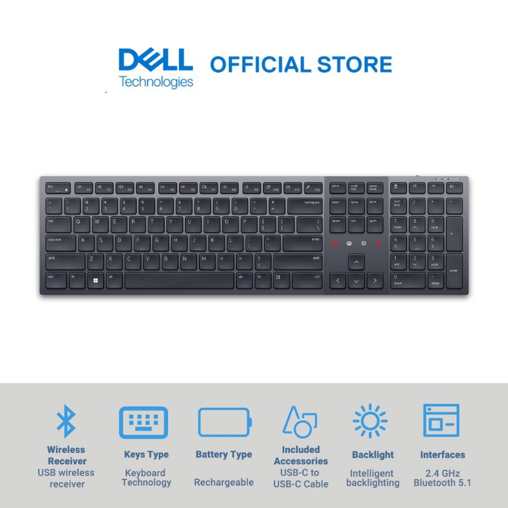 Jual Dell Premier Collaboration Keyboard US -KB900-GRAPHITE | Shopee ...