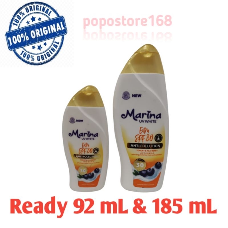 Jual MARINA SPF 30 LOTION EXTRA WHITE/ MARINA UV WHITE EXTRA SPF30 92ML/ 185ML | Shopee Indonesia