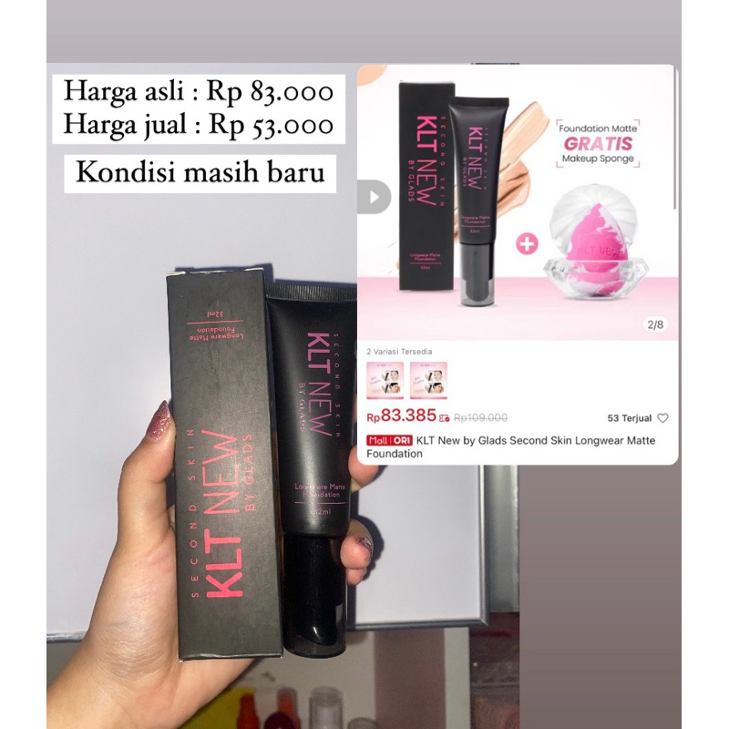 Jual (NEW PRODUCT) KLT NEW by Glads Second Skin Longwear Matte ...