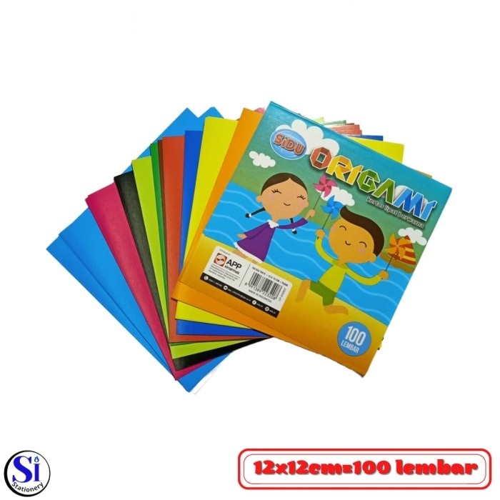 Jual sidu origami paper / Kertas Lipat origami SIDU 12 x 12cm isi 100 ...