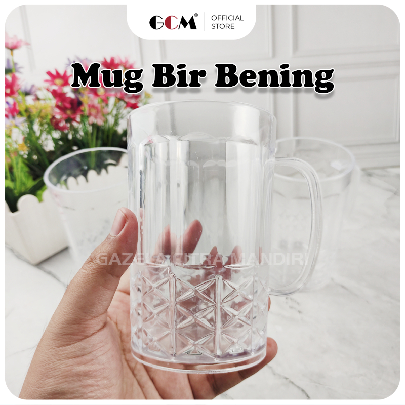 Jual 6 Pcs Gelas Bening Teh Manis Mug Mika Plastik Cangkir Besar Bir ...