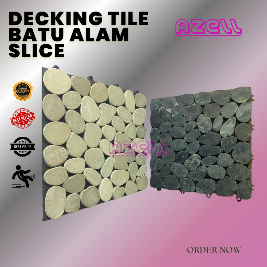 Jual Paket Bundling 10 Pcs - Decking Tile Batu Alam - Batu Alam Slice ...