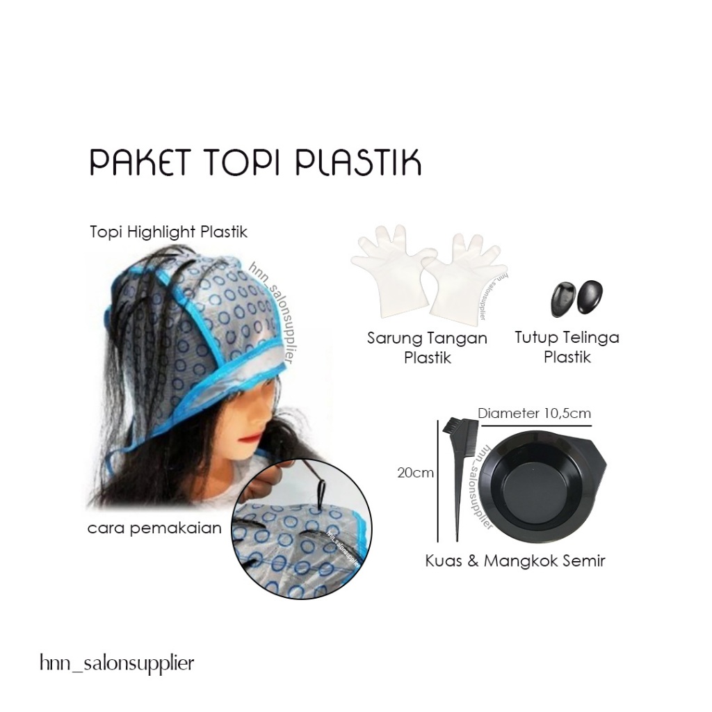 Jual Paket Perlengkapan Cat Rambut Semir Toning Bleaching Topi ...
