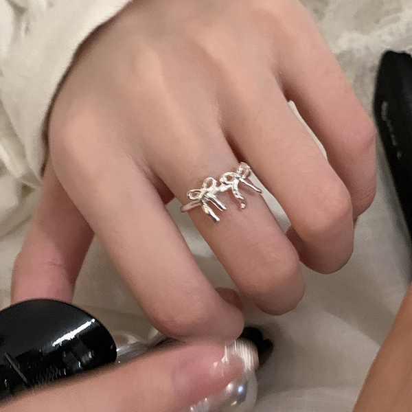 Jual cincin fashion pita double bow ring jci103(1h2) | Shopee Indonesia