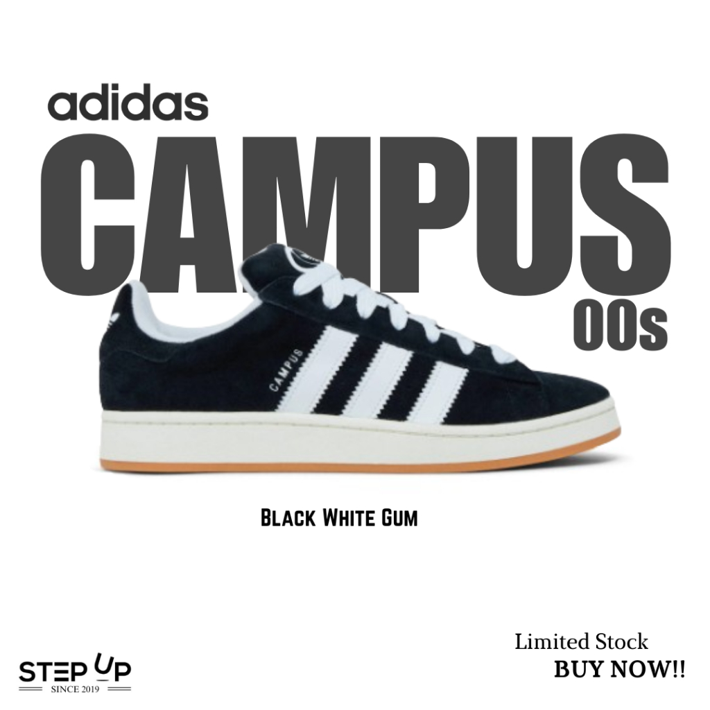 Jual Sepatu Adidas Campus 00s Black White Gum BNIB 100% Authentic ...