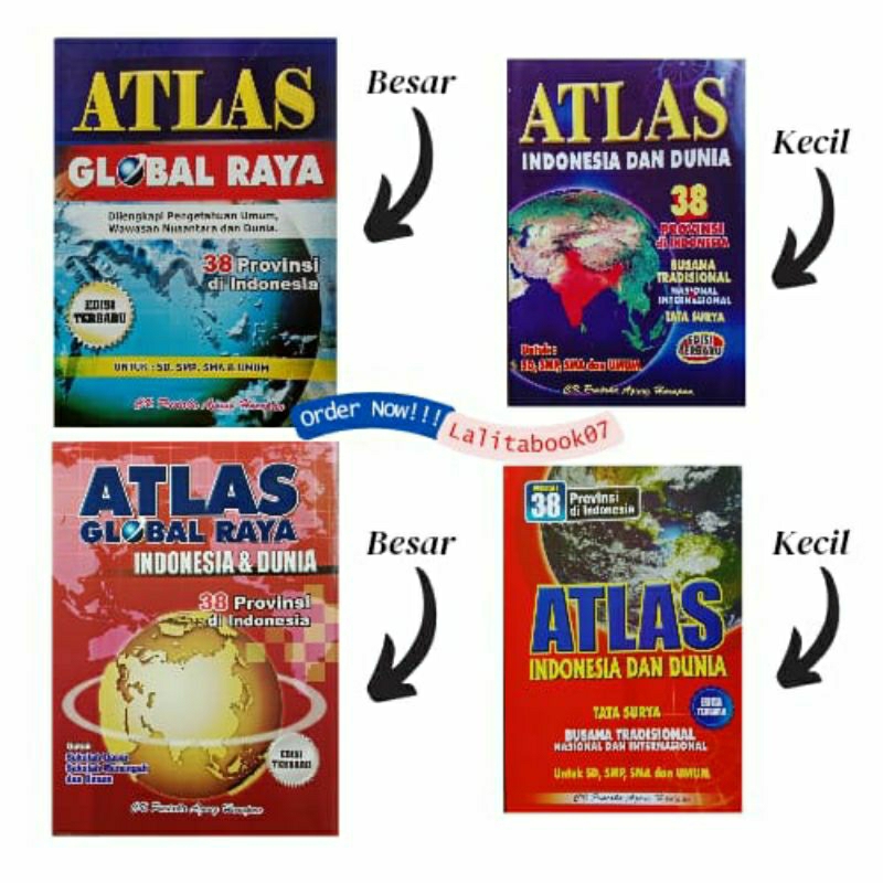 Jual Buku Atlas Global Indonesia Dan Dunia Terbaru 38 Provinsi/ATLAS ...
