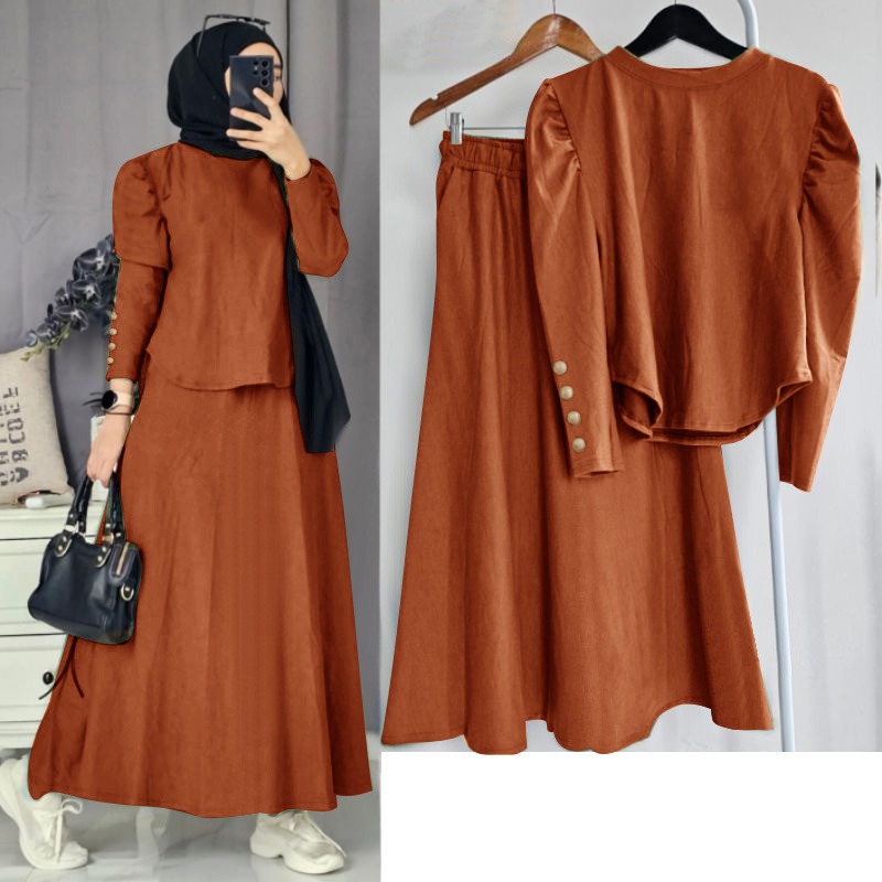 Jual O2 Fashion / Set rok palazo / stelan model terbaru knit adem ...