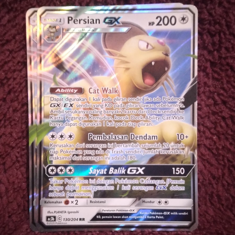 Jual Persian GX RR ac3b - Pokemon TCG Indonesia foil holo | Shopee Indonesia