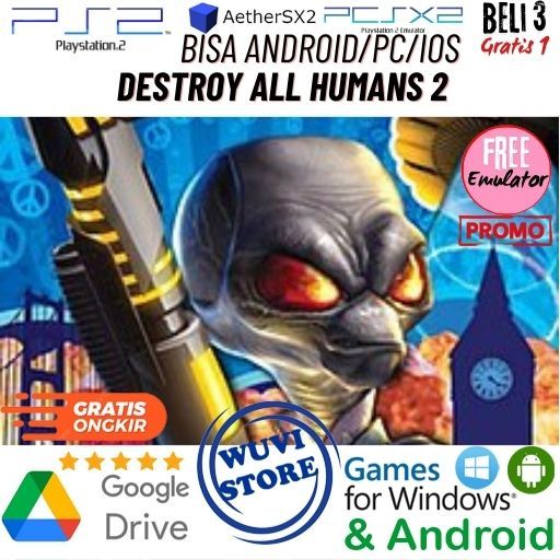 Jual Jual Game PS 2 Destroy All Humans 2 | Bisa di PC / Android / IOS ...