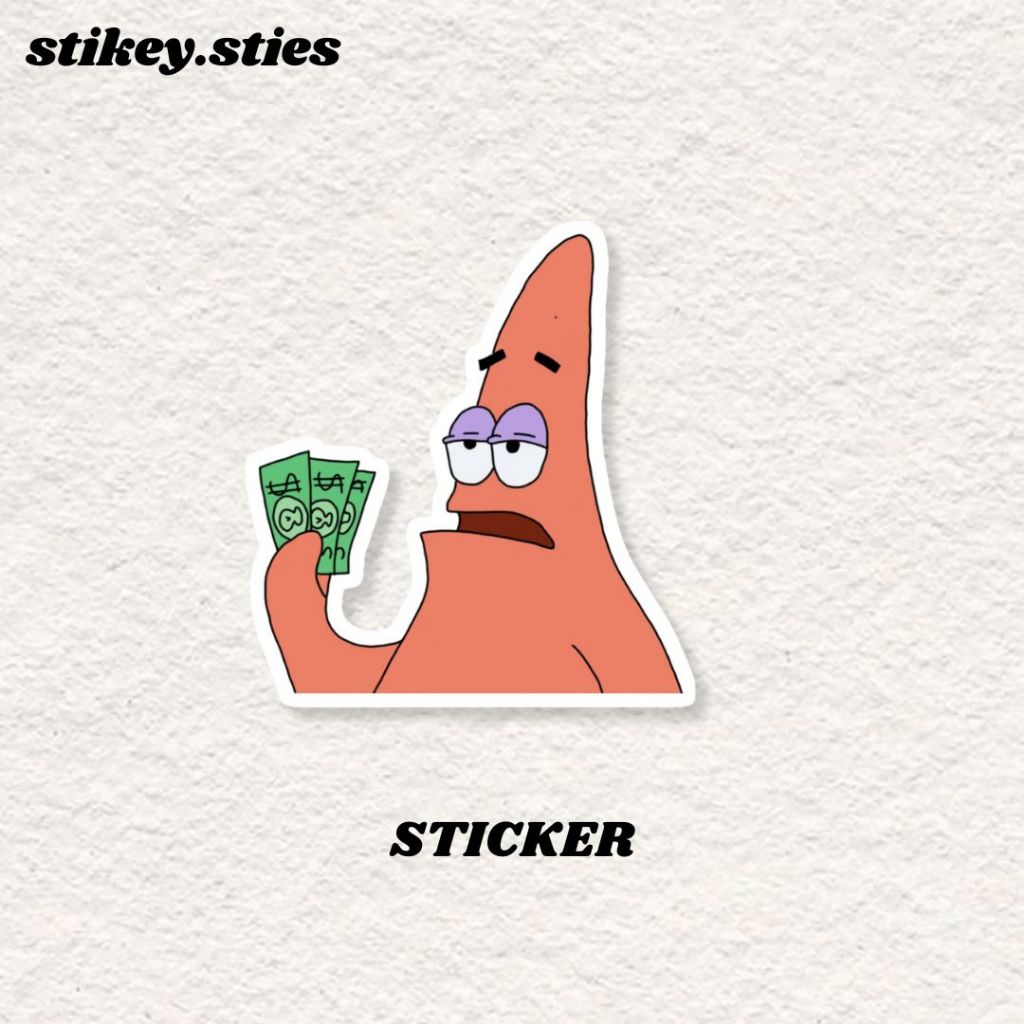 Jual STICKER PATRICK STAR BRAND AESTHETIC ANTI AIR VINYL / STIKER HELM ...