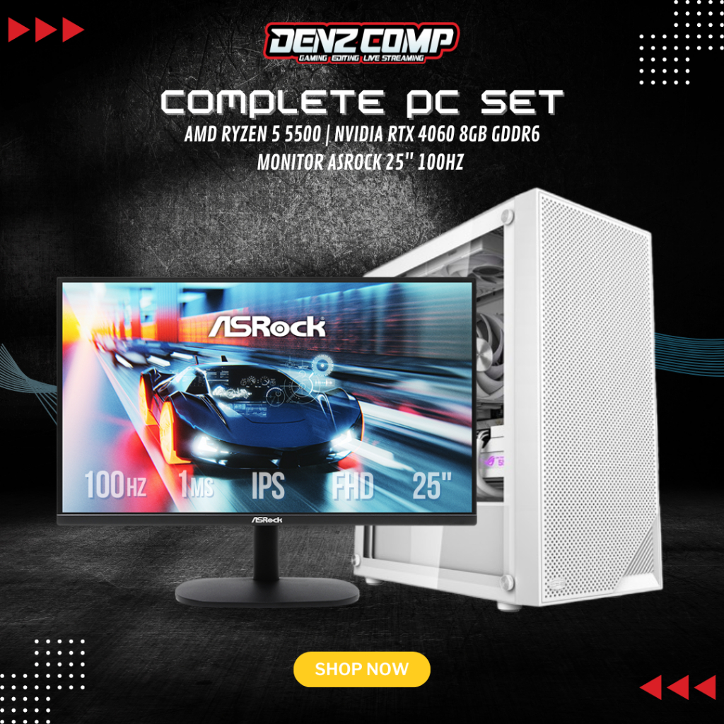 Jual [PC GAMING COMPLETE SET] AMD Ryzen 5 5500 | RTX 4060 8GB | NVMe ...