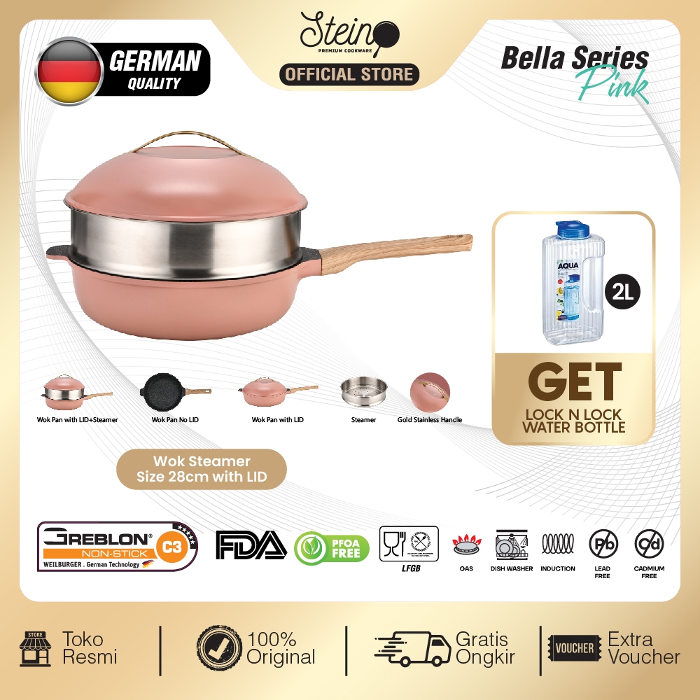Jual STEIN Bella series | Panci Kukus Granite Coating Greblon German ...
