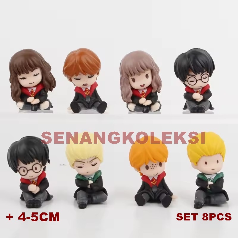 Jual Yb 8pcs Harry Potter Action Figure Hermione Granger Ron Malfoy ...