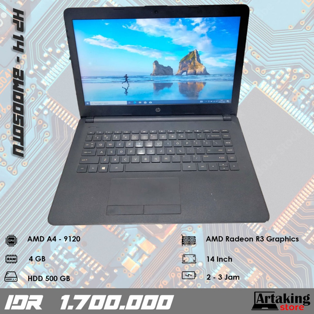 Jual HP 14 - bw0050TU - AMD A4 - Ram 4 GB - Normal Siap Pakai | Shopee ...