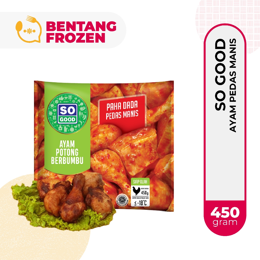 Jual So Good Ayam Pedas Manis 450GR / Ayam Potong Berbumbu | Shopee ...