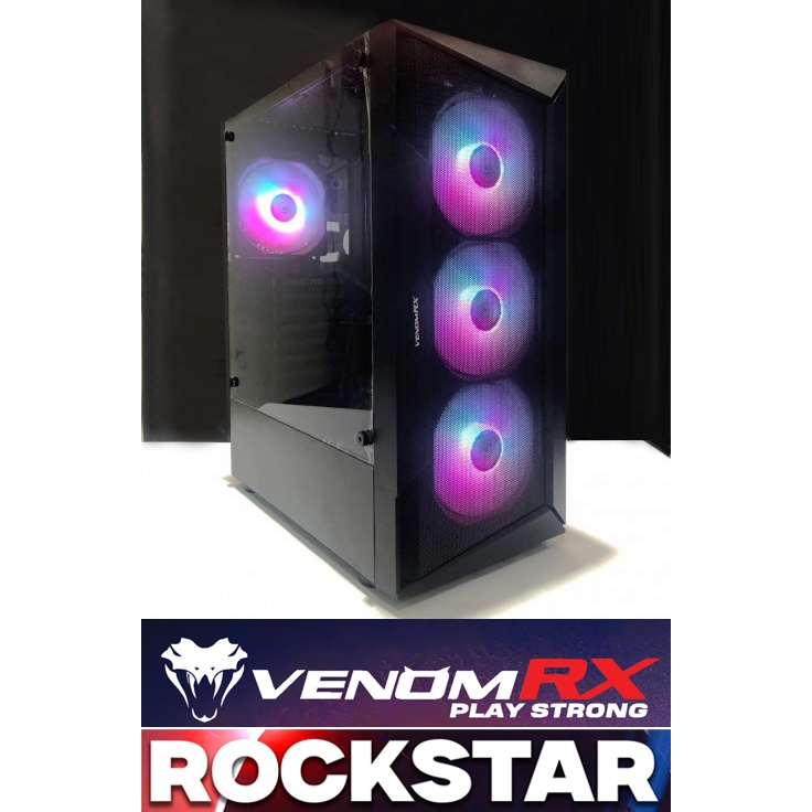 Jual Casing VenomRX ROCKSTAR - ATX Tempered Glass 3x Fan A-RGB | Shopee ...