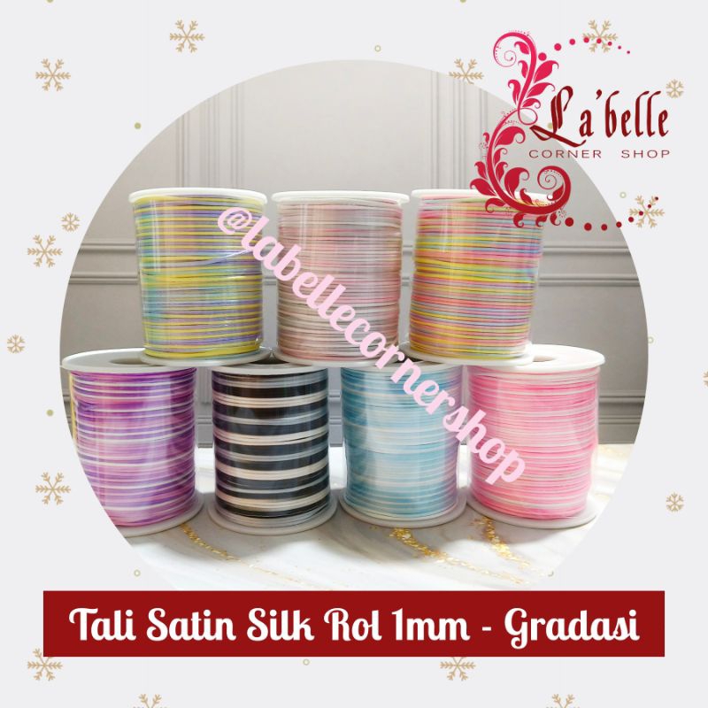 Jual Tali Satin Silk 1mm Gradasi (45m) | Shopee Indonesia