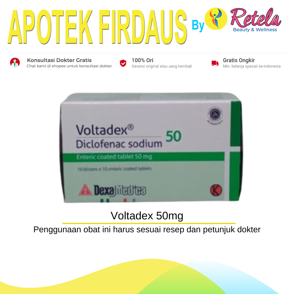 Jual VOLTADEX 50 MG STRIP 10 TABLET / Box 100 | Shopee Indonesia