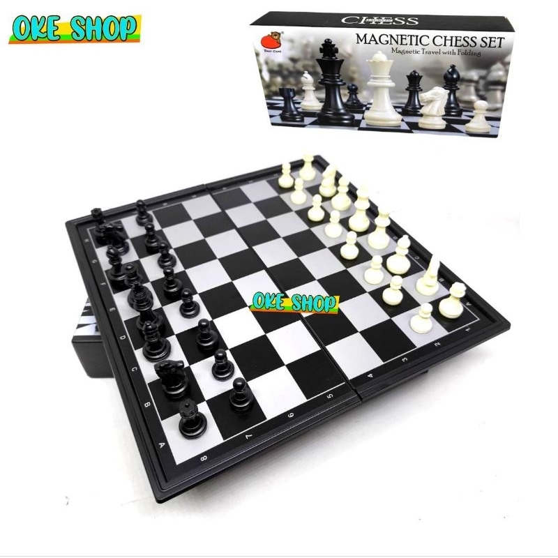 Jual Papan Catur Plastik Magnet MURAH Ukuran (19 x 19 cm) - Chess Board ...