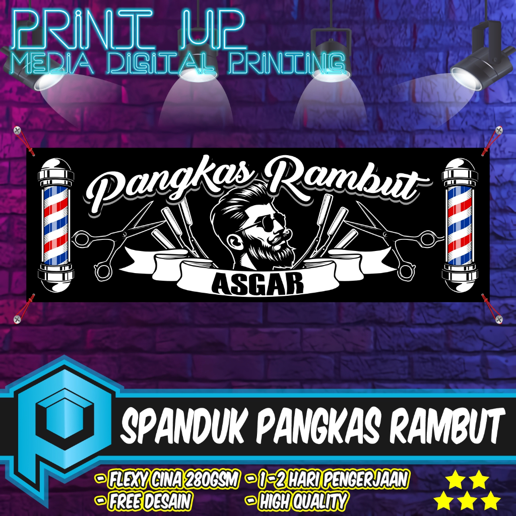 Jual BANNER SPANDUK PANGKAS RAMBUT / DESAIN SUKA SUKA / BISA PAKAI ...