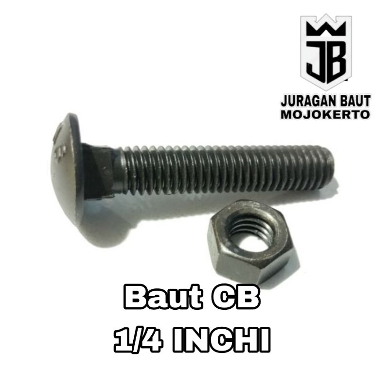 Jual Baut CB 1/4" / baut payung kunci 10 / baut bak truk | Shopee Indonesia