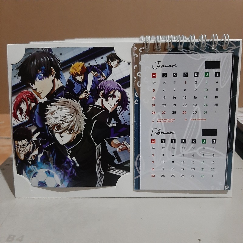 Jual Kalender duduk 2026 Anime, jujutsu kaisen, one piece, bokuno hero ...