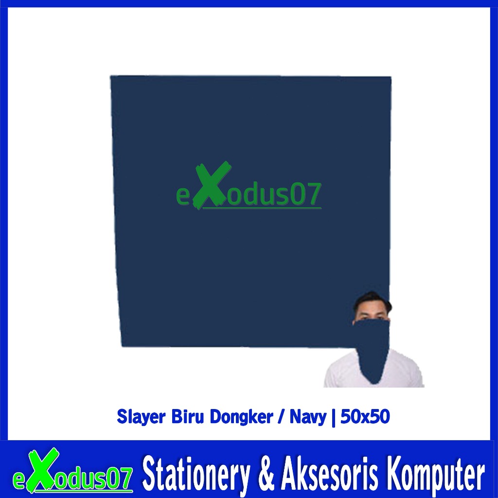 Jual SLAYER BIRU DONGKER / BIRU NAVY POLOS UK. 50X50 CM | Shopee Indonesia