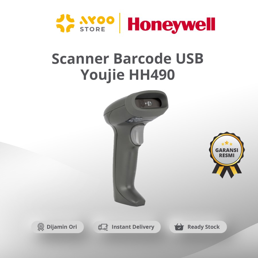 Jual HONEYWELL Scanner Barcode USB Youjie HH490 (HH490-R1-1USB-1-A ...