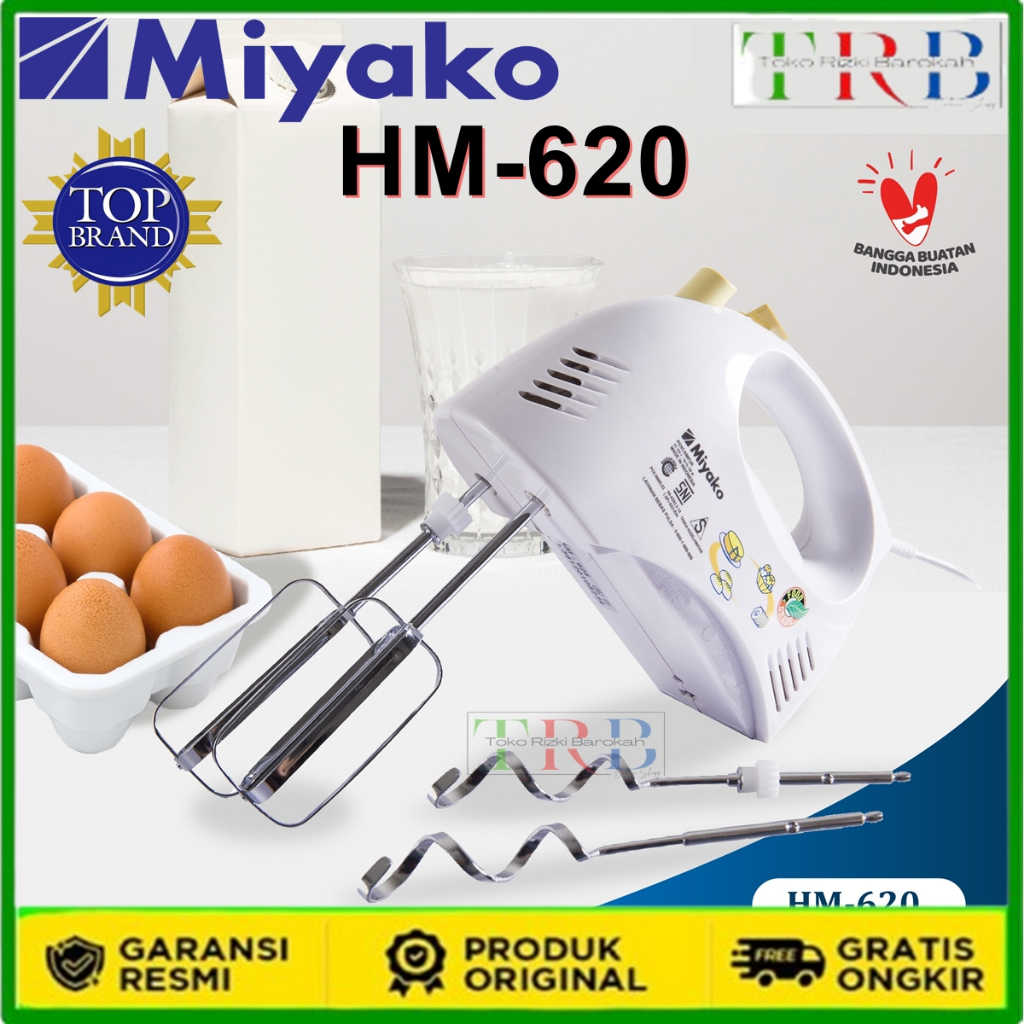 Jual MIYAKO HAND MIXER / PENGADUK / PENCAMPUR ADONAN KUE ROTI / HM 620 ...