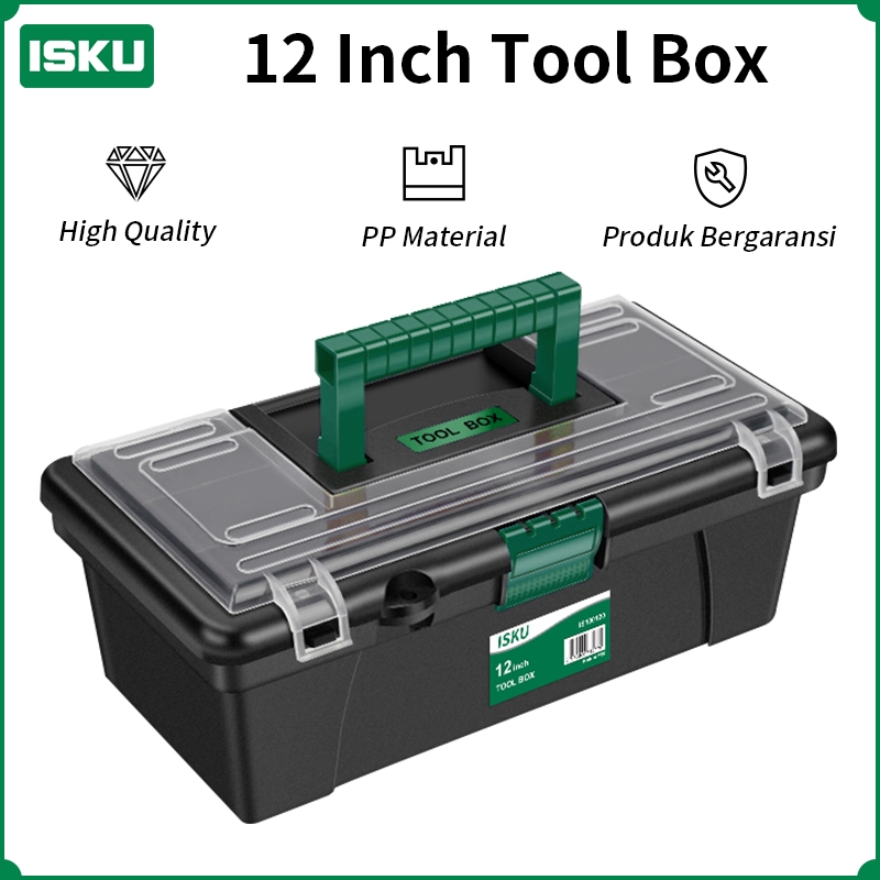 Jual ISKU tool box 12 inch plastik toolbox mini tool box kotak kunci ...