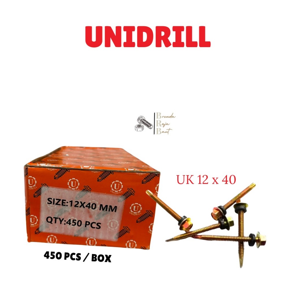 Jual BAUT ROOFING KUNING 12x40 450 pcs / SATUAN SEKRUP BAJA RINGAN ...