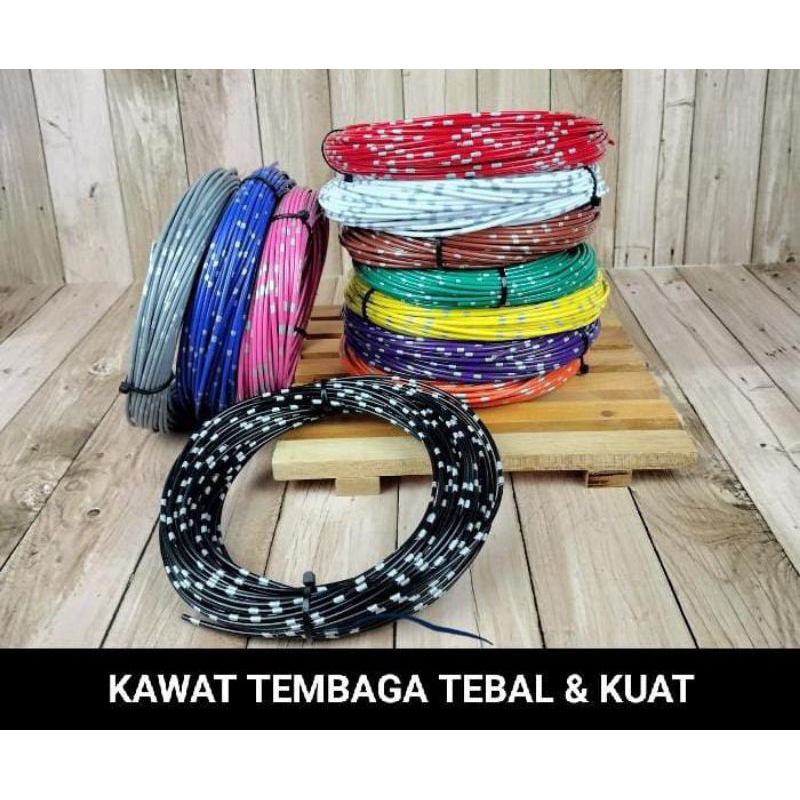 Jual kabel motor bintik tembaga tebal 0,8mm asli jepang 1meter | Shopee ...