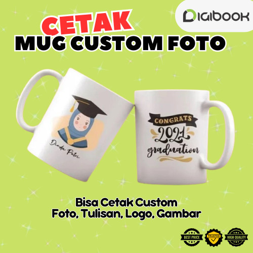 Jual Cetak Mug printing Mug Putih Standart cetak full color | Shopee ...