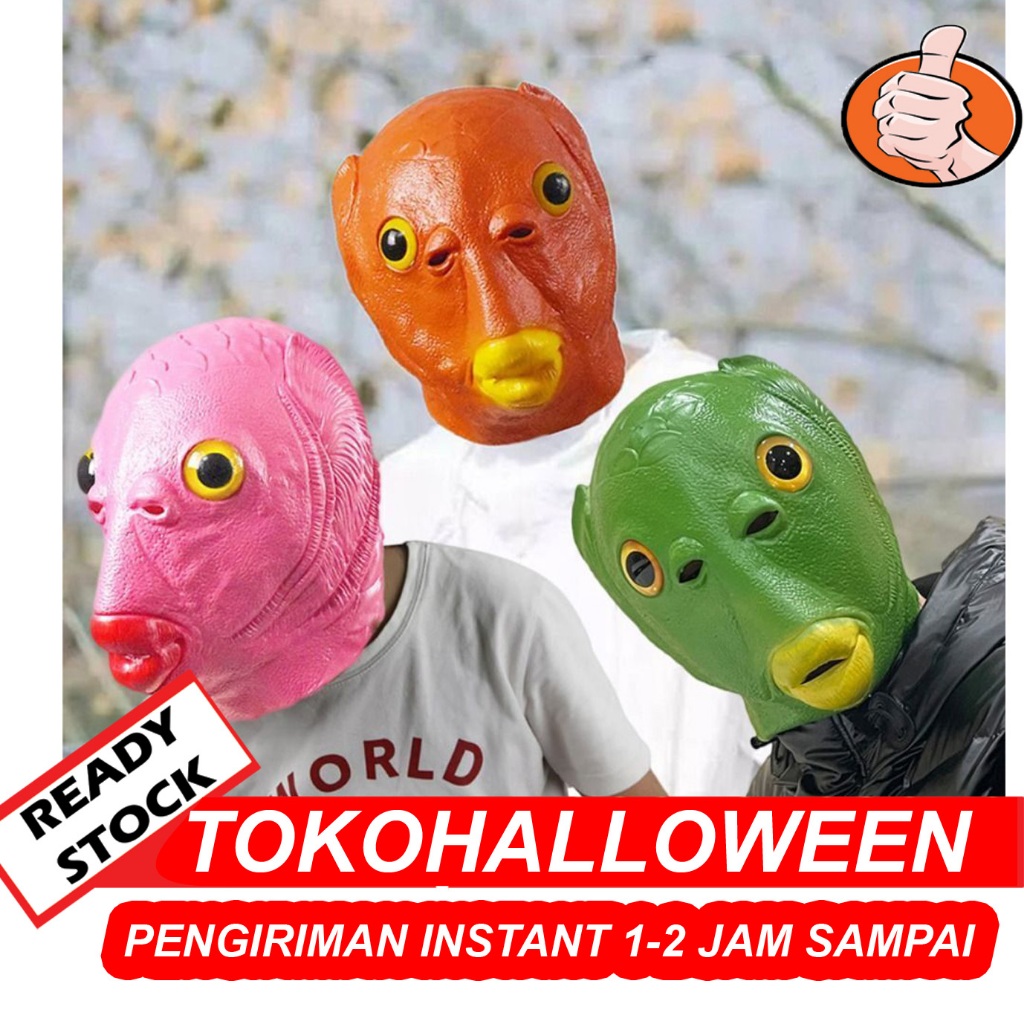 Jual TOPENG ALIEN LUCU BENTUK IKAN WARNA PINK DAN HIJAU - PINK | Shopee ...