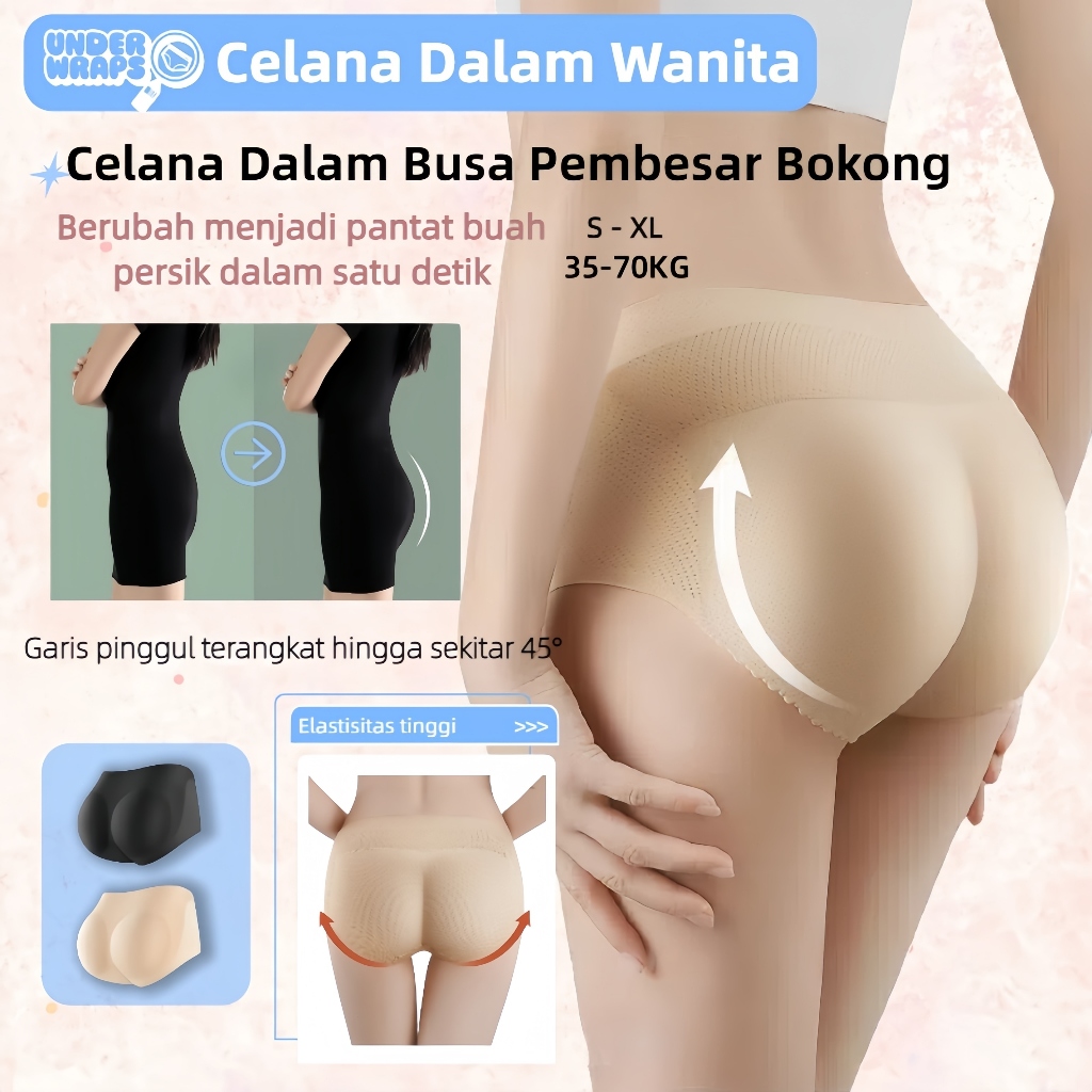 Jual Celana Dalam Wanita Pantat Busa CD Pengencang Pantat Booty Pants 658 | Shopee Indonesia