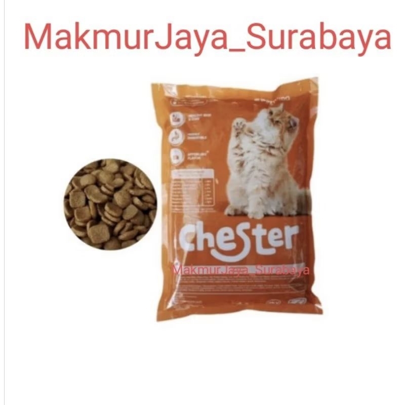 Jual Chester Cat food Tuna flavor berat 1kg & 800gr | Shopee Indonesia