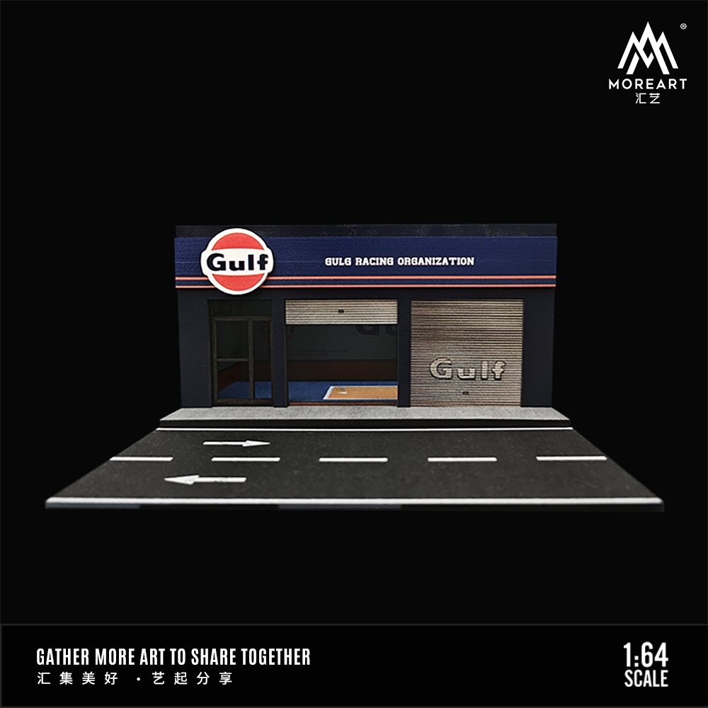 Jual More Art 1:64 Gulf Racing 3D Maintenance Shop Simulation Model ...