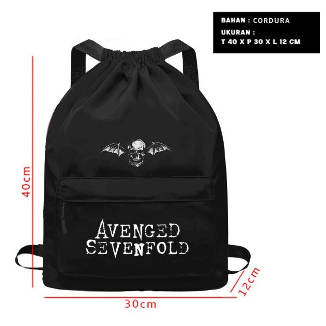 Jual Tas Sekolah Cowok SD SMP SMA Model Serut Edisi Avenged SevenFold ...