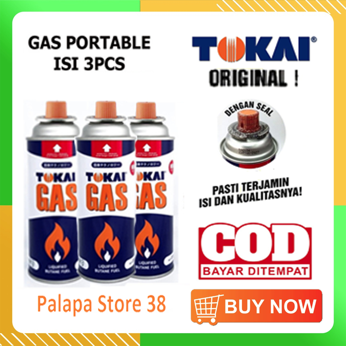 Jual 3 Pcs Gas Portable / Gas Kaleng Tokai 235 Gram / 100% BARU ( Bukan ...
