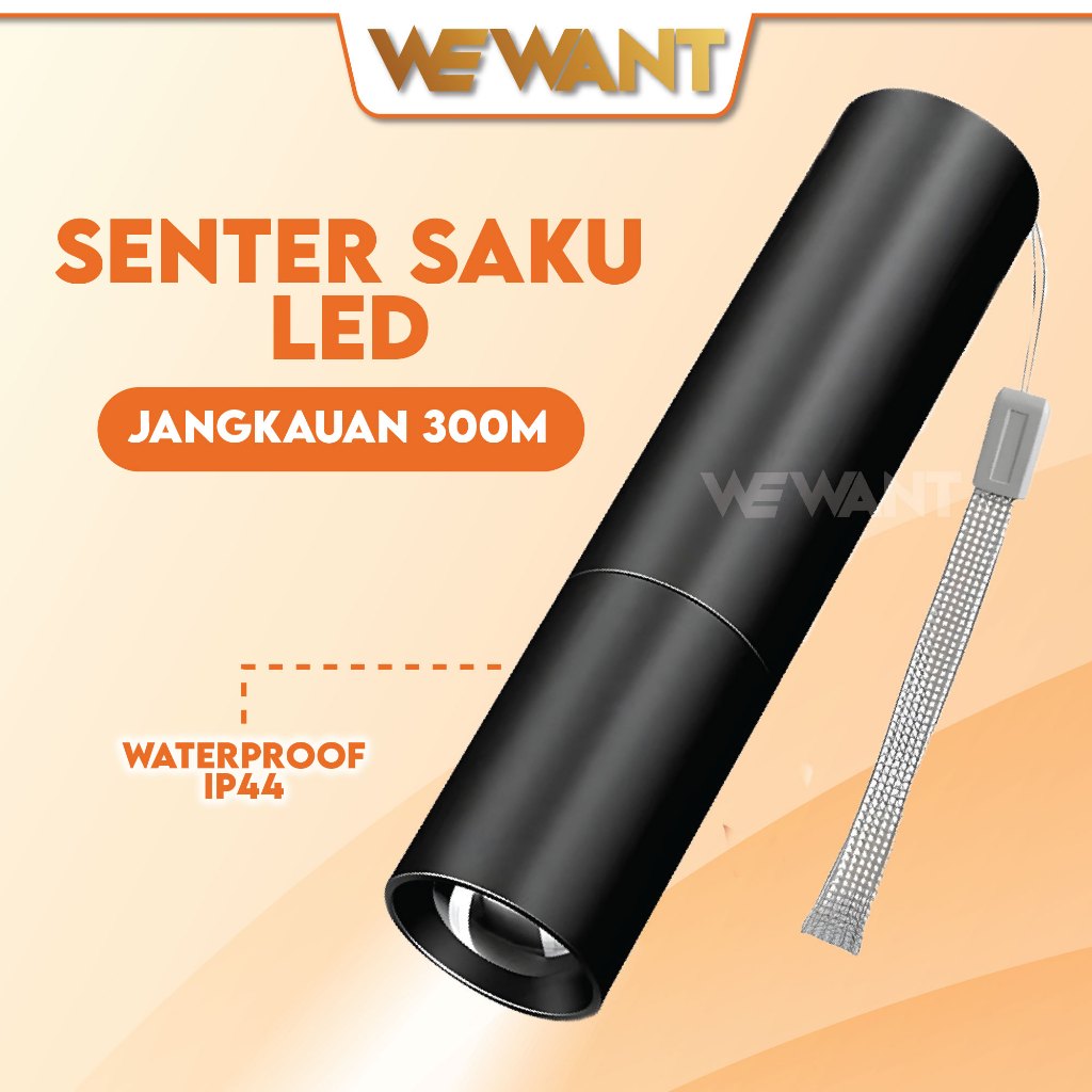 Jual Senter LED Mini USB 4 Mode Rechargeable Flashlight SOS Lampu ...