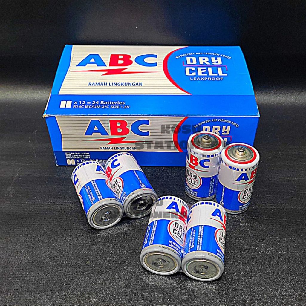 Jual BATU BATERAI ABC BIRU TANGGUNG R14 (2pcs) | Shopee Indonesia