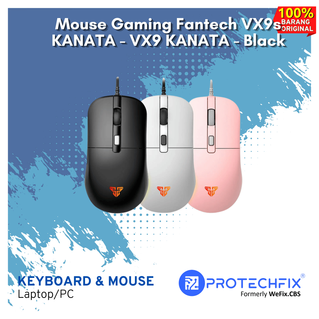 Jual Mouse Gaming Fantech VX9s KANATA - Black, White & Pink - VX9 KANATA - Black | Shopee Indonesia