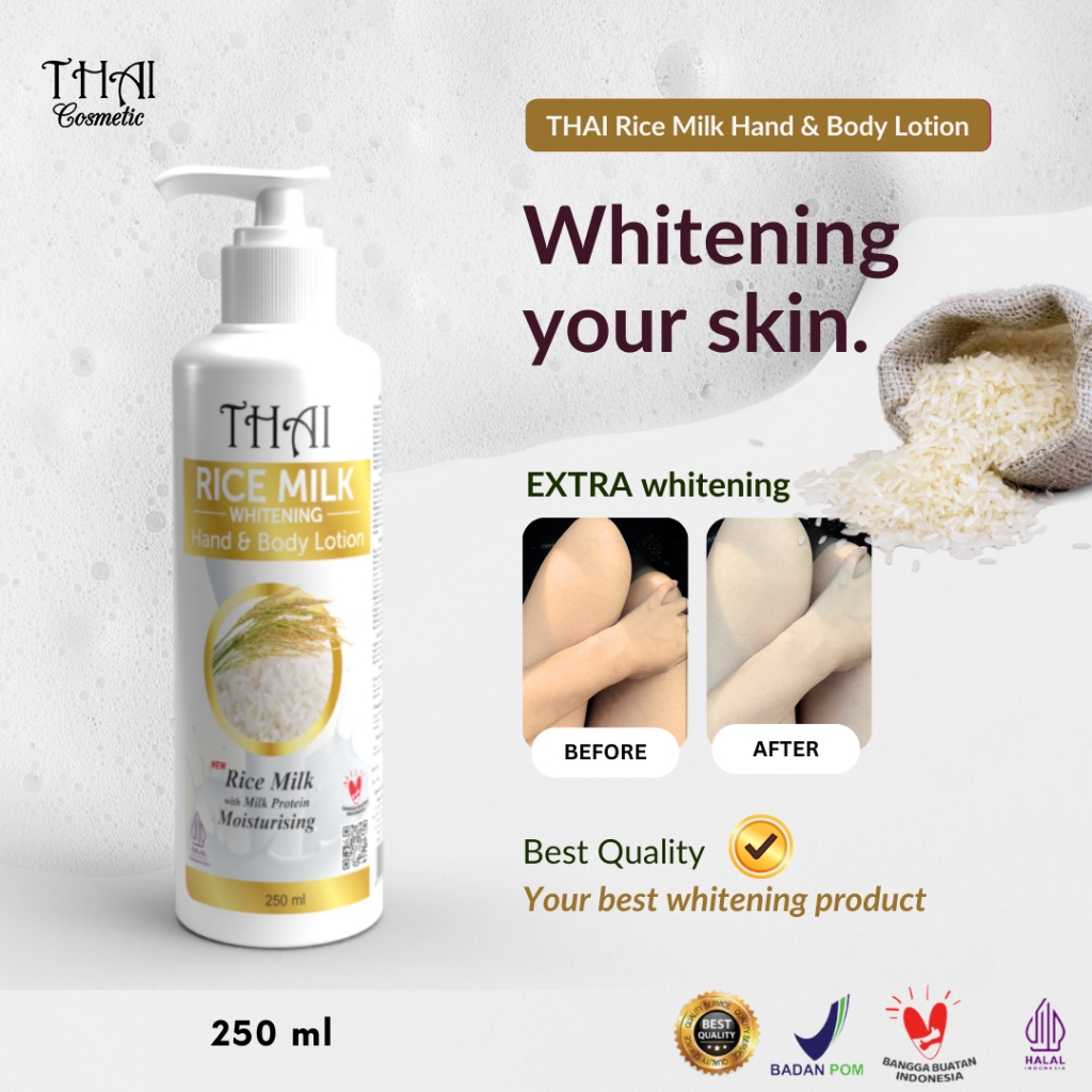 Jual Thai Rice Milk Hand Body Lotion 250ml | Shopee Indonesia
