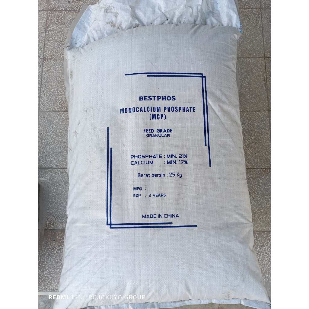 Jual MCP Monocalcium Phosphate Feed Grade 25 kg - Suplemen Kalsium ...